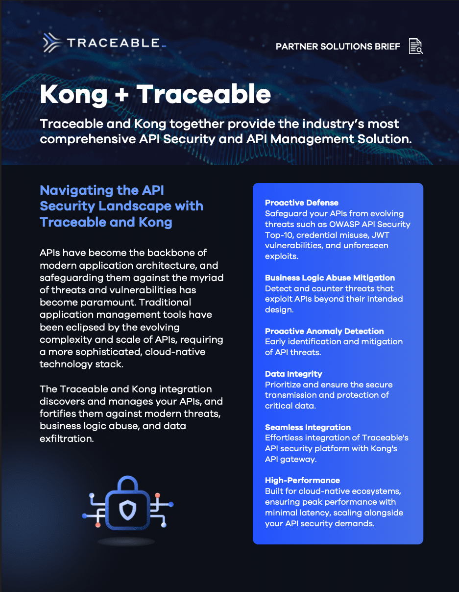 Kong + Traceable: Industry’s most comprehensive API Security and API ...